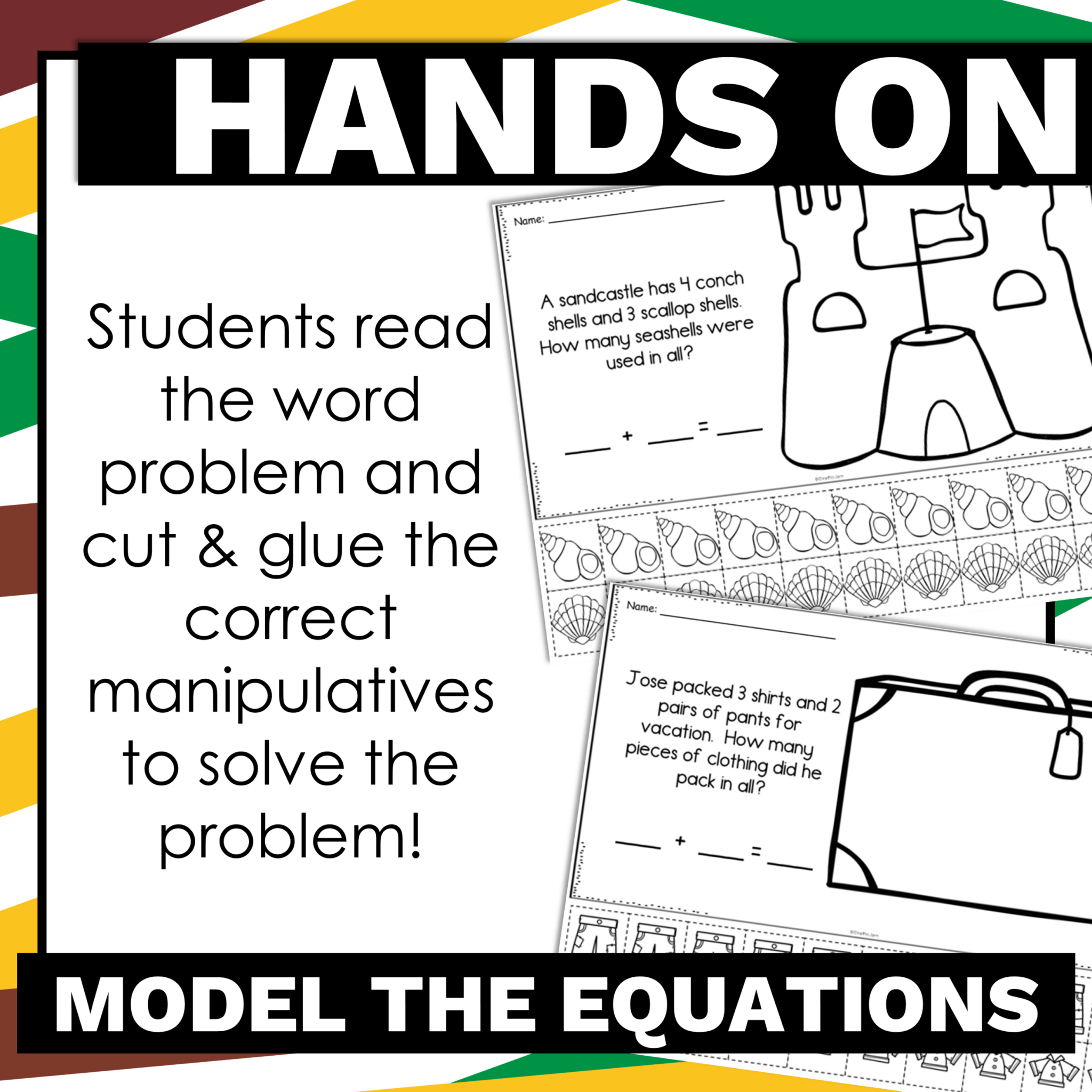 Summer Addition and Subtraction Word Problems Mixed Word Problem ...