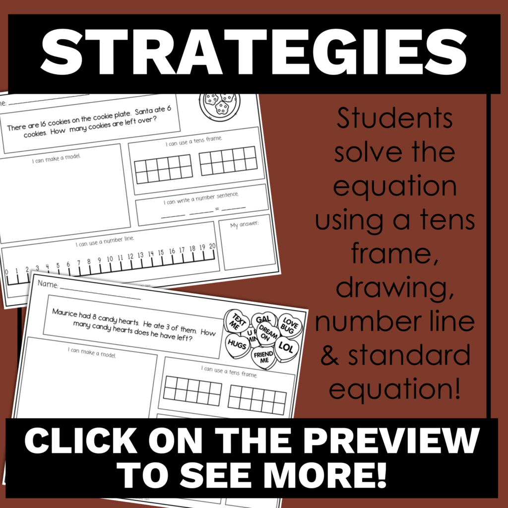 Winter Addition and Subtraction Word Problems Mixed Word Problem ...