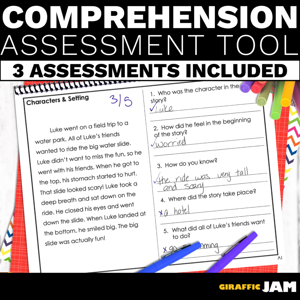 Beginning of the Year Reading Comprehension Assessment for IEP Goals ...