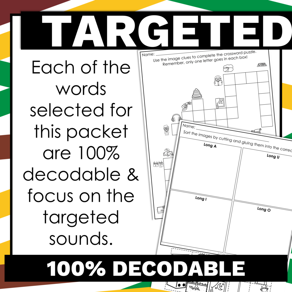 Decodable Phonics Worksheets Vowel Teams Phonics Practice Activities ...