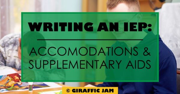 Writing Accommodations and Supplementary Aids - Giraffic Jam