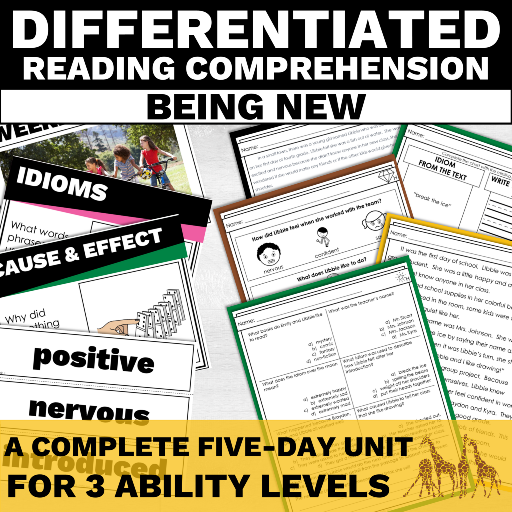 4th and 5th Grade Back to School Differentiated Reading Comprehension ...